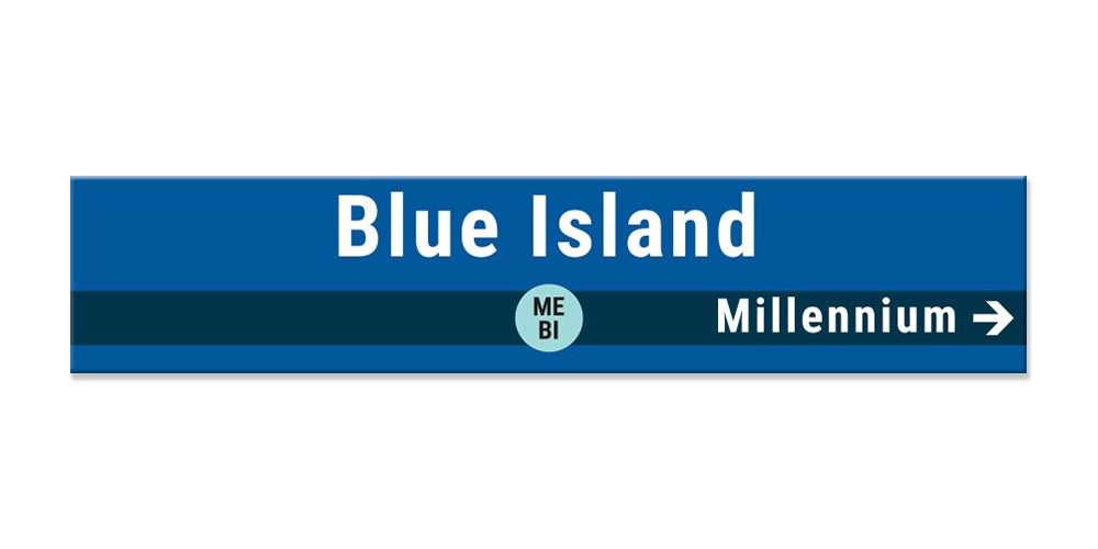 Blue Island Sign – Metra Merch