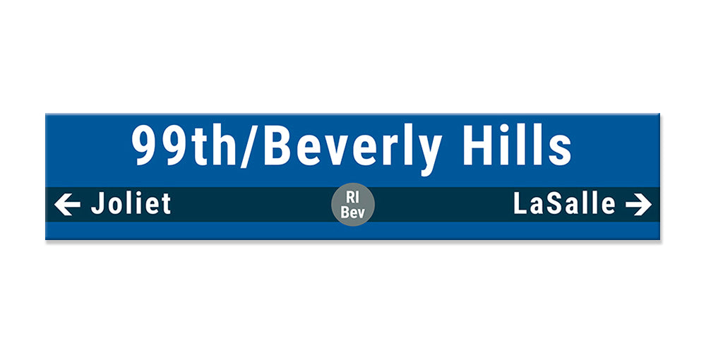 99th Street/Beverly Hills Sign – Metra Merch