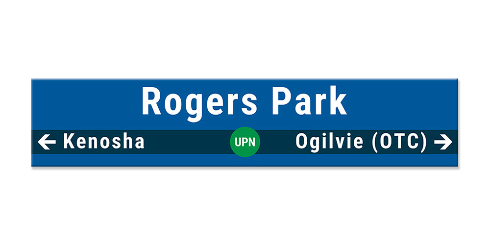 Rogers Park Sign – Metra Merch