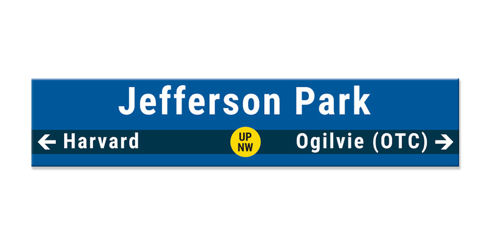 Jefferson Park Sign – Metra Merch